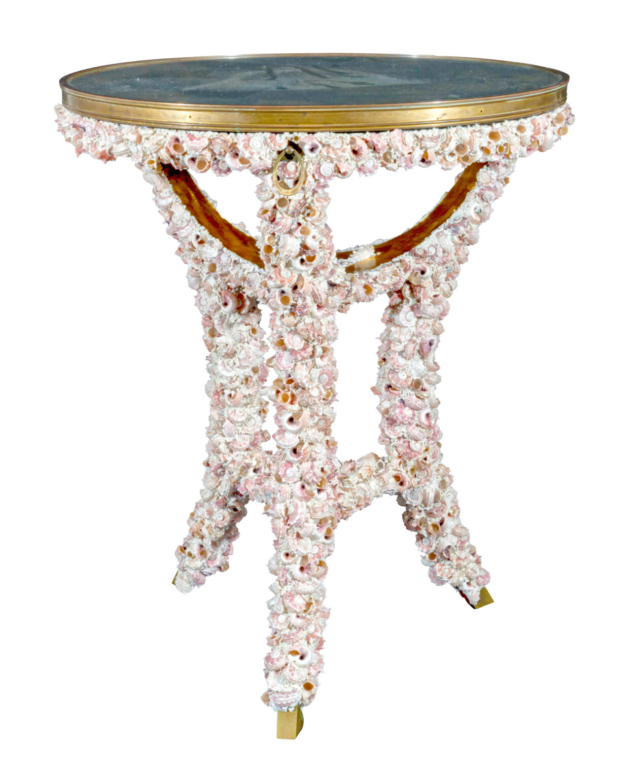 Pearlescent Seashell Encrusted Side Tables - Fisher Weisman Collection